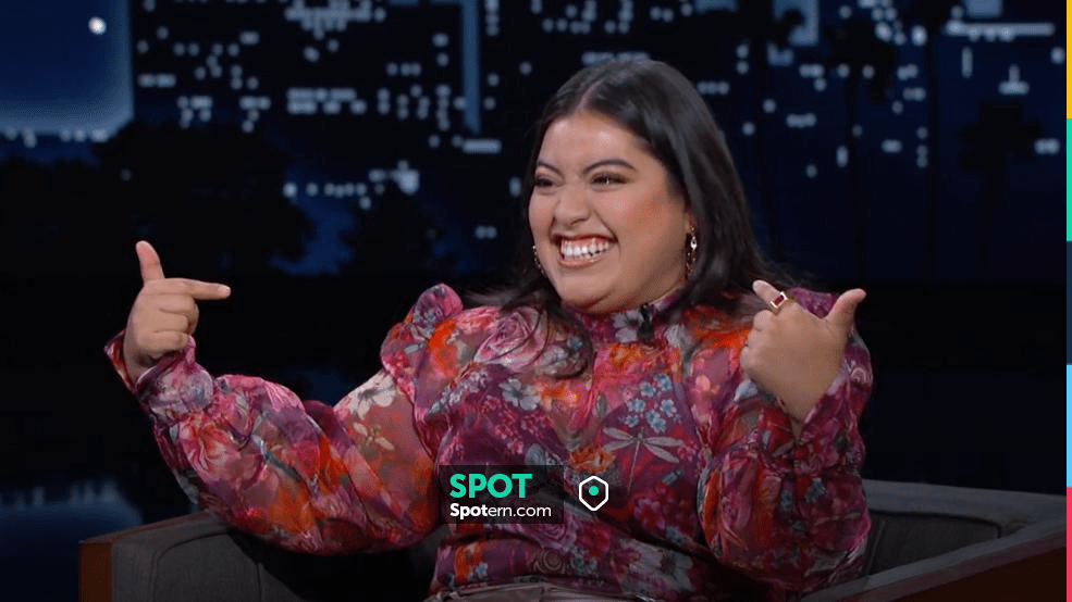 Anthropologie Organza Blouse Purple worn by Maria Sofia (Keyla Monterroso Mejia) as seen in Curb ...