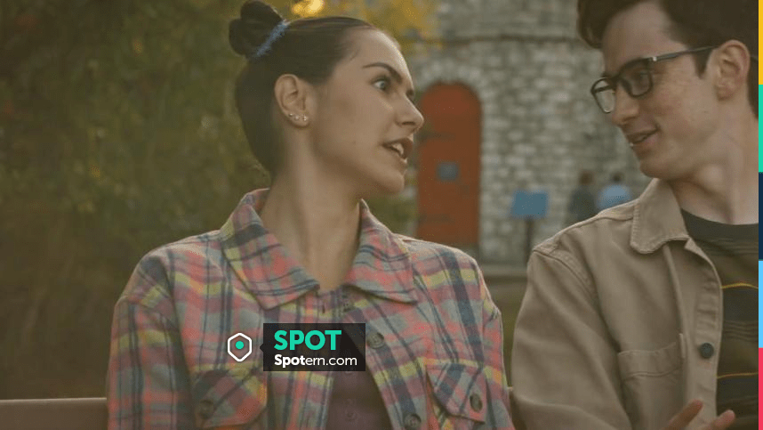 Retrod Cropped Plaid Jack­et worn by Teen Kat Landry (Alex Hook) as ...