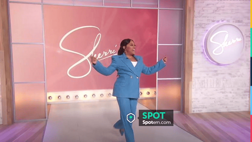 Sergio Hudson Pantalon évasé en denim taille haute porté par Sherri ...