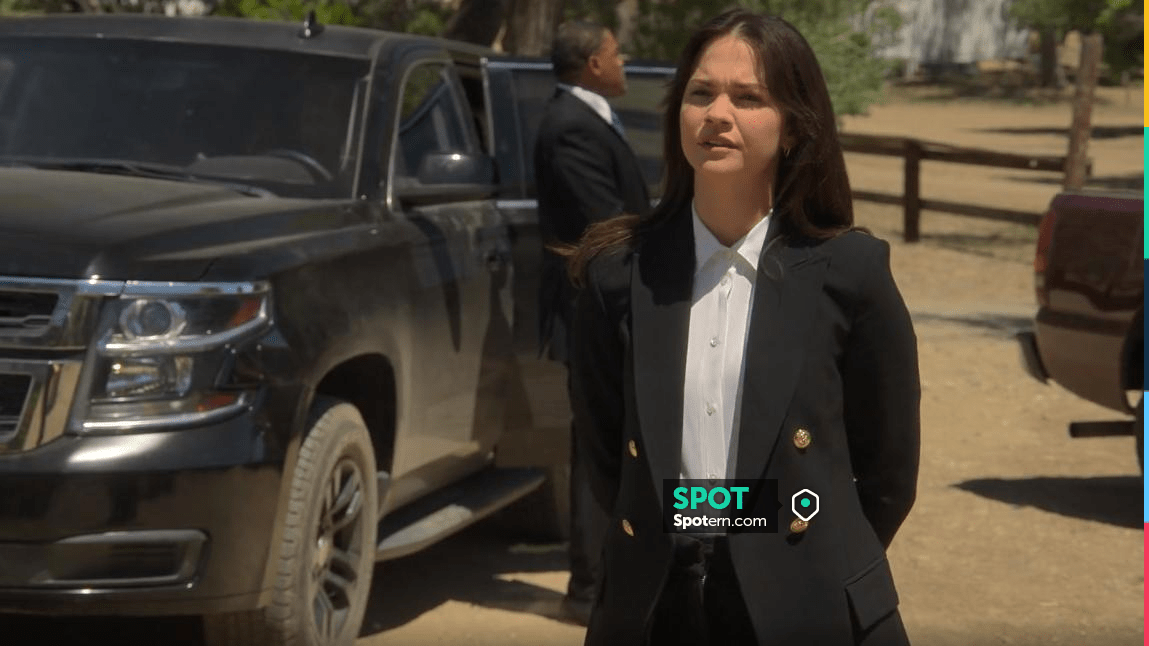 A.L.C. Sedg­wick II Dou­ble Breast­er Blaz­er worn by Callie Adams ...