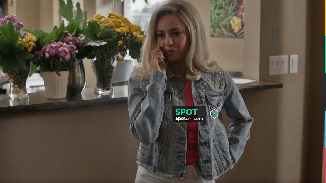 Sunset + Spring Mother of Pearl Chaqueta vaquera usada por Max Mitchell ...