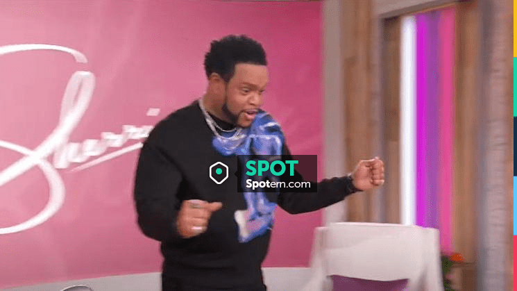 Zara Graffiti Print Sweater worn by Jawn Murray as seen in Sherri on ...