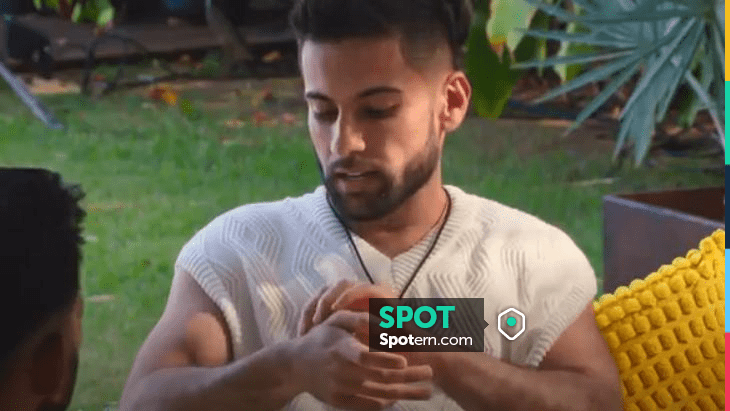 Abercrombie Tex­tured V-Neck Vest worn by Rehman Bhatti as seen in ...