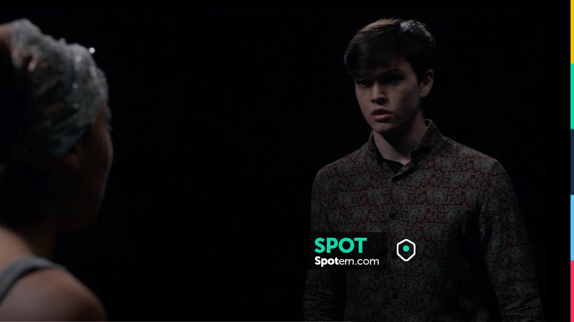 The Kooples Flowing Burgundy Shirt with Paisley Motif worn by Adrian unknown episodes (Cameron ...