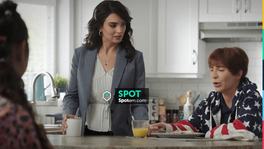 Vince Crushed Double V Neck Camisole worn by Naz (Saba Homayoon) as ...