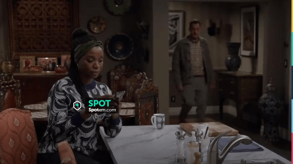 Cinq à Sept Oak­lyn Sweater worn by Abishola (Folake Olowofoyeku) as ...