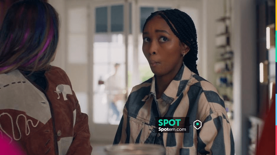 Na-Kd Striped Denim Jacket worn by Lola (Gomolémo Tsagaé) as seen in ...