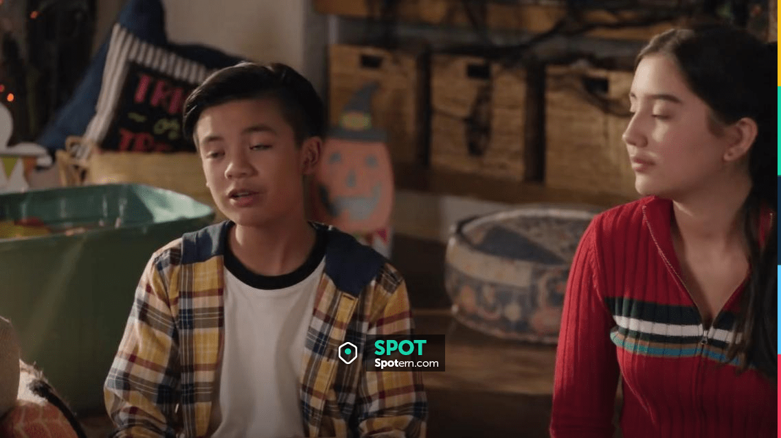 Carter's Hooded Flannel Button Front Shirt worn by Leo Pham (Roman Pesino) as seen in Run the ...