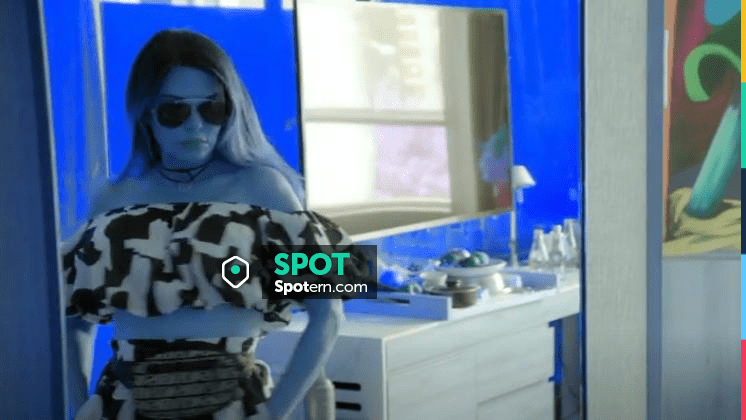 Top geométrico moderno Milly Cabana Mason usado por Adriana de Moura ...