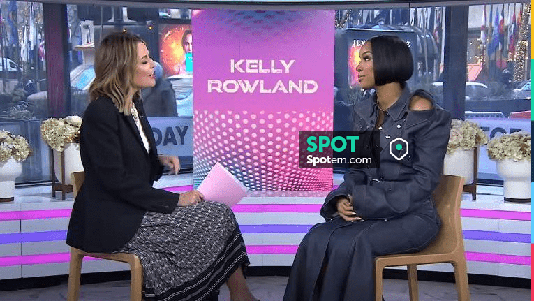 Jagne Conjoined Denim Dress worn by Kelly Rowland as seen in Today on ...