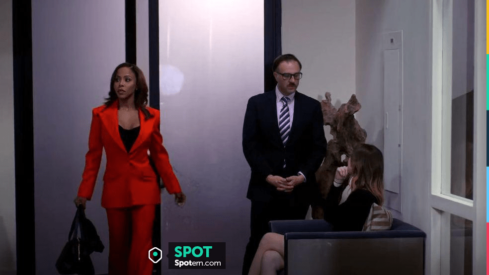 Alex Perry Marden Crepe Flared Trousers worn by Andrea 'Andi' Barnes ...