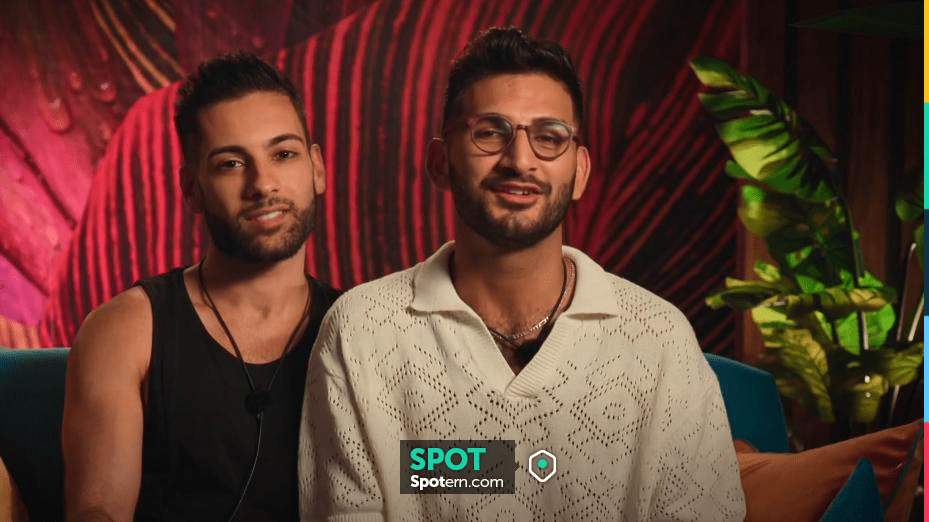 H&M Relaxed Fit Crochet-Look Polo Shirt worn by Ashmal Ali as seen in ...