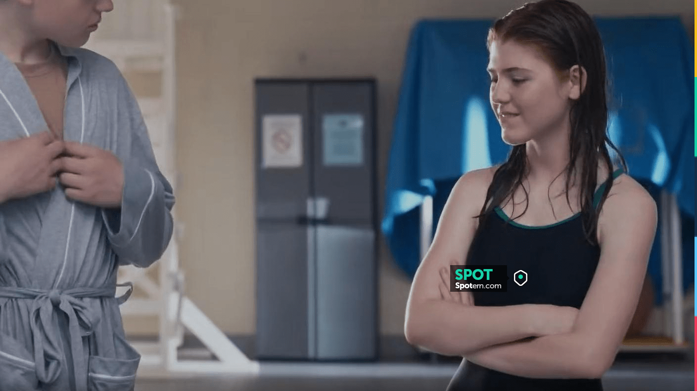 Speedo Vintage Black One Piece Swim­suit worn by Fox (Sophia Powers) as seen in Son of a Critch ...