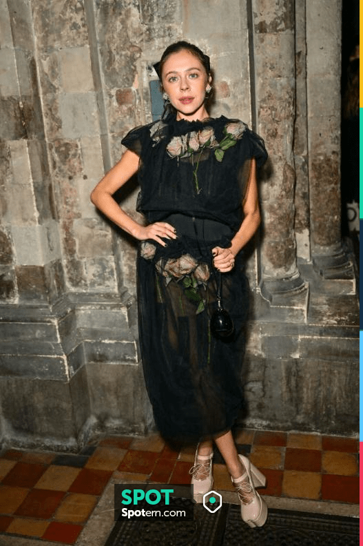 Simone Rocha Heart Heels worn by Bel Powley at Simone Rocha Fall/Winter ...