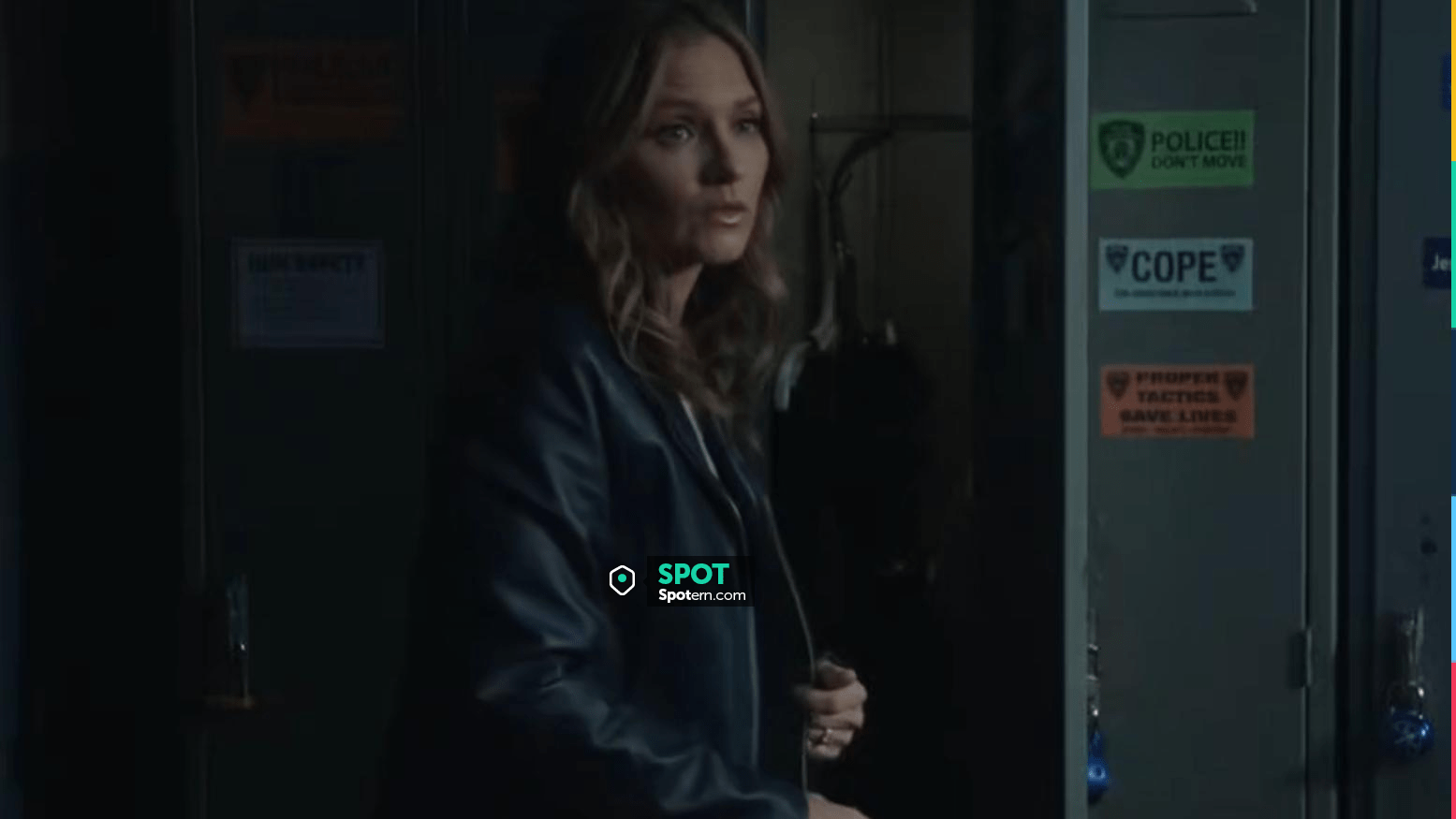 Cole Haan Leather Wing Col­lared Jack­et worn by Eddie Janko (Vanessa ...