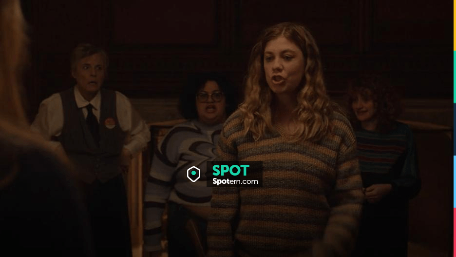 Just Polly New York Sweater Blue Flower Top worn by Toni Di Buono as ...