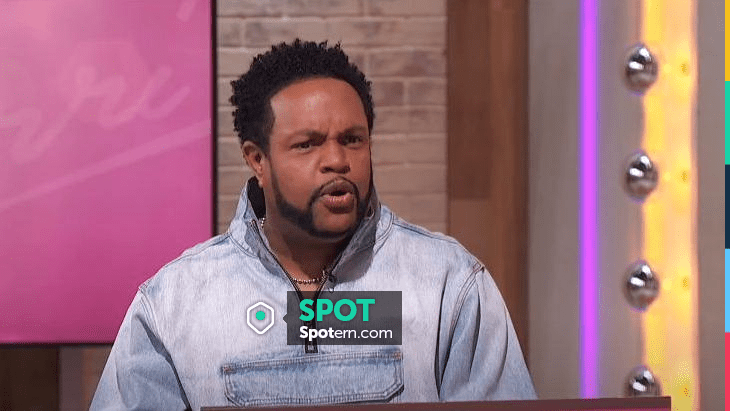 MNML Half-Zip Denim Pullover worn by Jawn Murray as seen in Sherri on ...