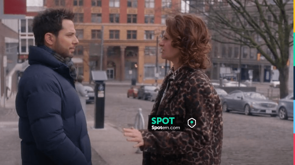 Topman Leop­ard Print Long­line Over Coat With Wool In Brown worn by ...