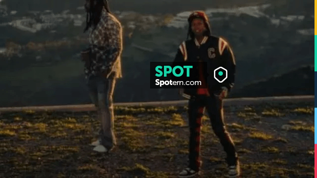 Celine Black & Red-Trim Satin Bomber Jacket worn by Lil Durk in Old ...