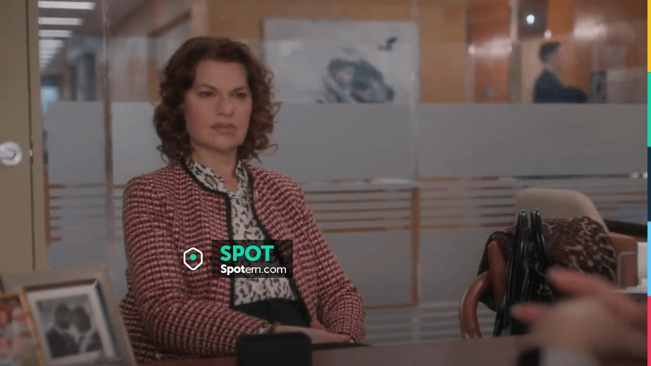 Maje Venalt Contrast Tweed Jacket worn by Belinda Tuttle (Sandra ...