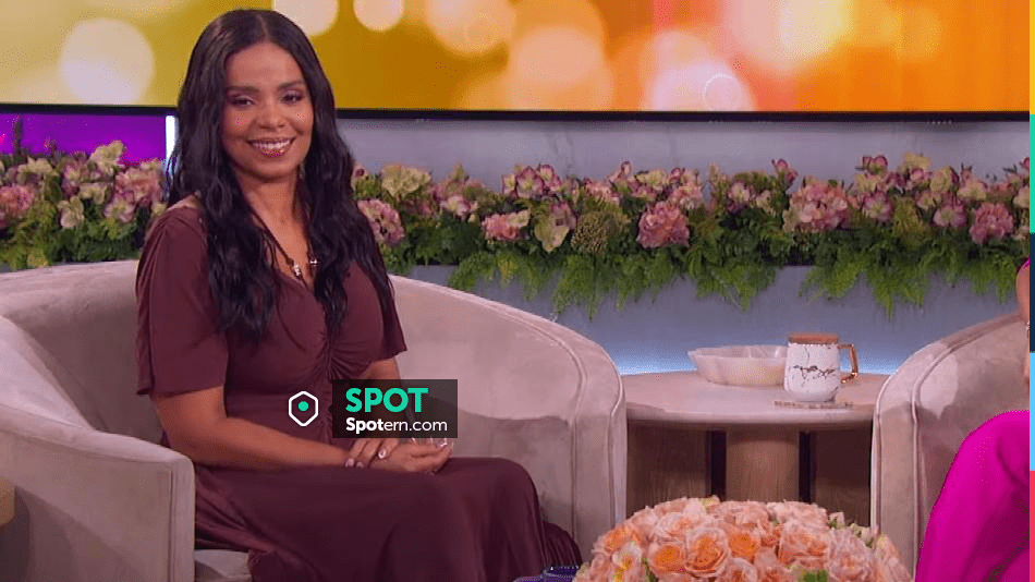 A.L.C. Nina Ruched Beaded Maxi Dress worn by Sanaa Lathan as seen in ...
