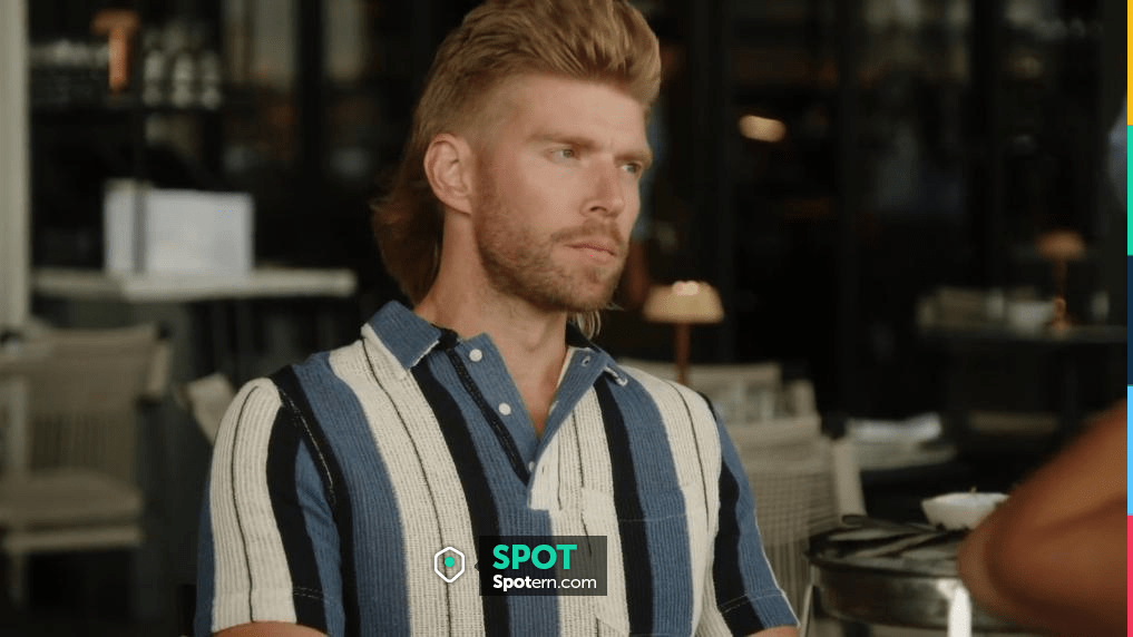 Zara Textured Weave Striped Shirt worn by Kyle Cooke as seen in Summer ...