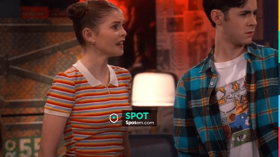 Cider Stripe Zipper Up Collared Top worn by Ruby (Kate Godfrey) as seen ...