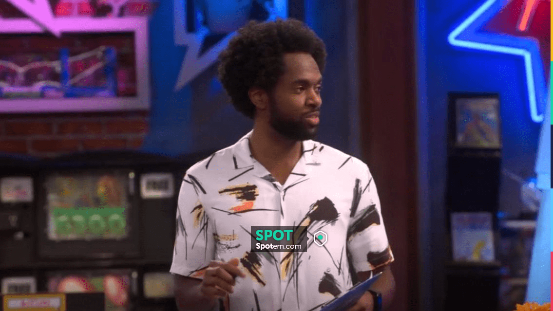 Zara Man Brushstroke Print Shirt worn by Wilson (Milan Carter) as seen ...