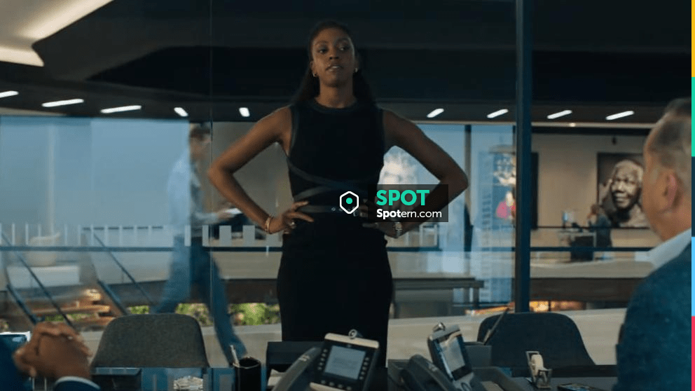 Michael Kors Stretch Bouclé Crisscross Leather Belted Sheath Dress worn ...