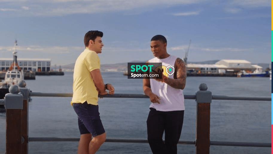 Drew House Mas­cot Boxy ss Tee White worn by Karabo 'KB' Molapo ...