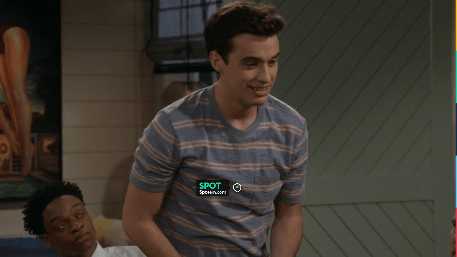 Faherty Surfride Stripe Tee worn by Freddie Raines (Joey Bragg) as seen ...