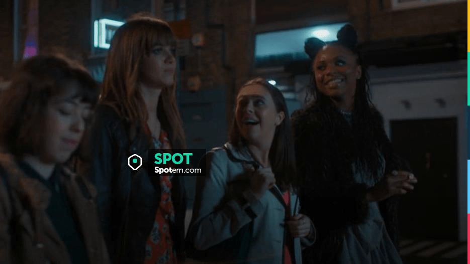 Allsaints Car­go Leather Jack­et worn by Maggie (Emma Appleton) as seen ...