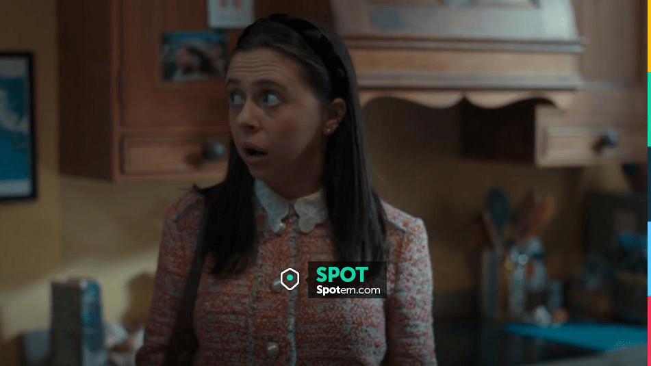 Zara Tweed Pearl But­ton Jack­et worn by Birdy (Bel Powley) as seen in ...