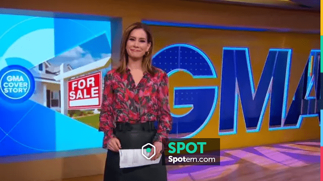 Kobi Halperin Paige Leather Skirt worn by Rebecca Jarvis as seen in ...