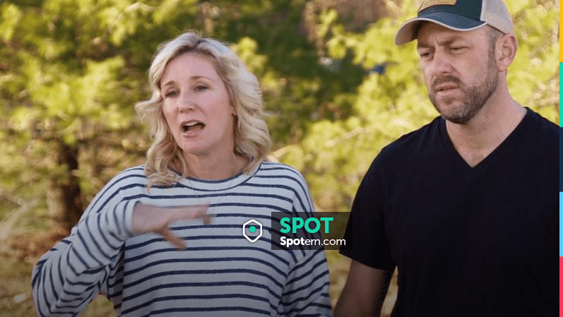 Shirtaporter White Striped Long Sleeve Top worn by Jenny Marrs as seen ...