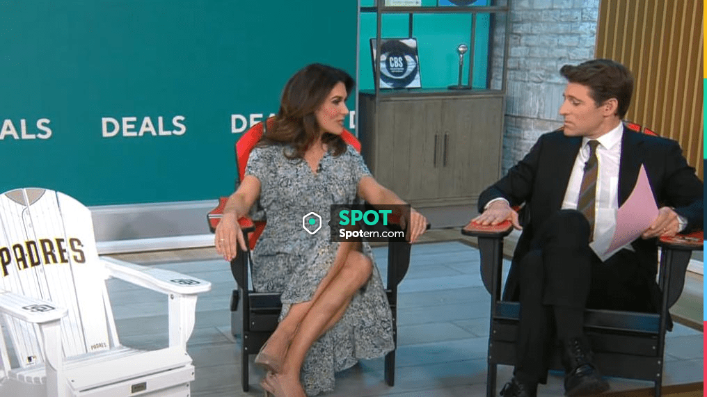 Maje Rachelli Dress worn by Adriane Kiss as seen in CBS Mornings on ...