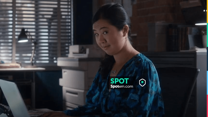 The Kooples Floral Print Short Wrap Dress worn by Zoe Chow (Samantha ...