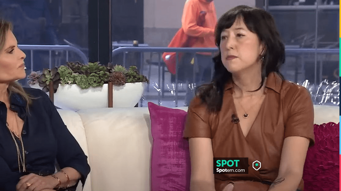 Nine West Faux-Leather Midi Dress worn by Lyz Lenz as seen in Today ...