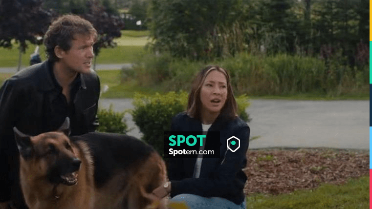 BB dakota Women's Navy Blue Bomber Jacket worn by Sarah Truong (Mayko ...