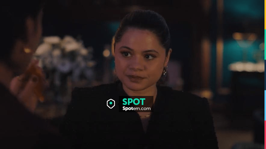 L'Agence Angelina Sequin Tweed Jacket worn by Mel Vera (Melonie Diaz ...
