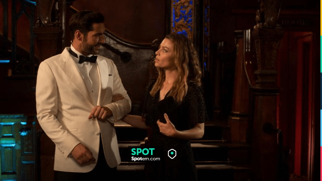 Maje Shirred Laser-Cut Silk-Blend Chiffon Midi Dress worn by Chloe ...