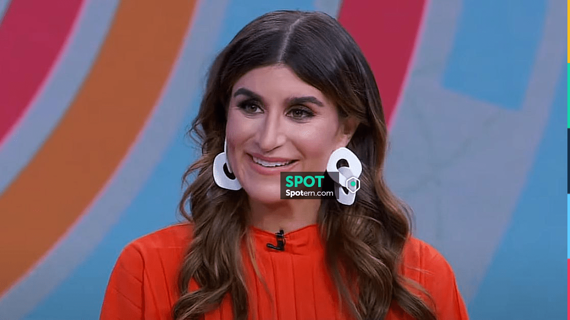 Pendientes de declaración de valet usados por Haley Sacks como se ve en ...