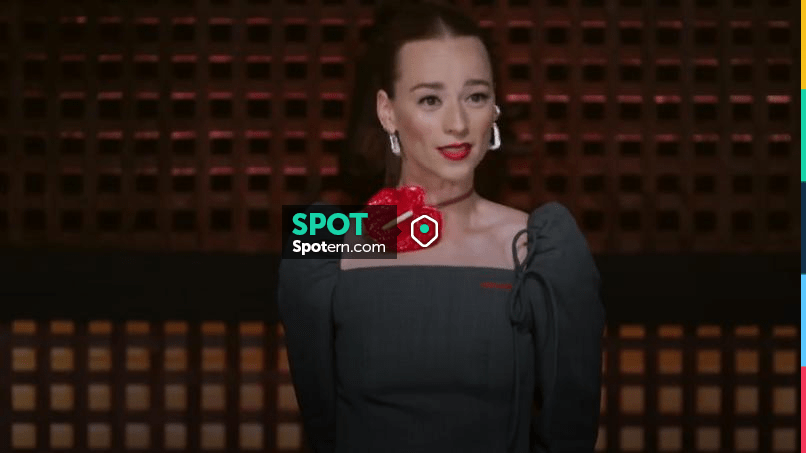 Loewe An­thuri­um Charm worn by Karine Vanasse as seen in The Traitors ...