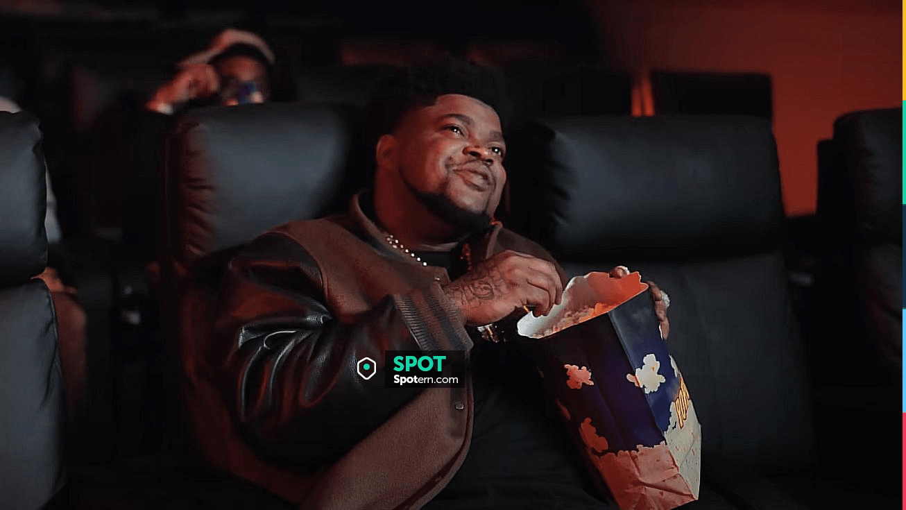 Rhude Brown & Black Atacama Rally Varsity Jacket worn by BossMan Dlow ...