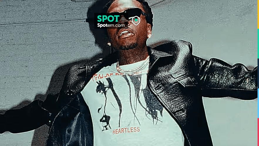 Prada Eyewear Black Rectangular Gradient Sunglasses worn by Gunna in ...