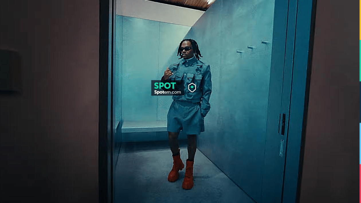 Prada Grey Utility Cargo Pocket Field Shirt worn by Gunna in Prada Dem ...