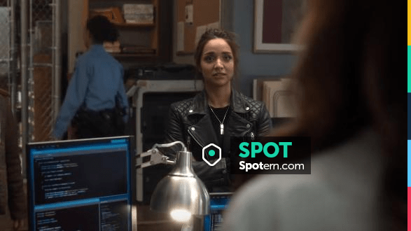 AllSaints Black Cargo Leather Biker Jacket worn by Wayne Pascal (Alisha ...