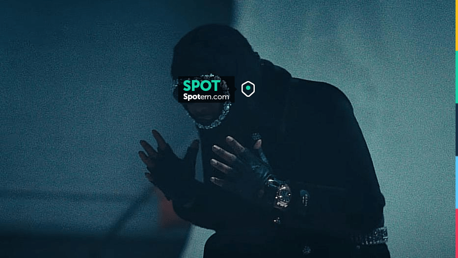 Simone Rocha Black Crystal Flower Embellished Balaclava worn by Gunna ...