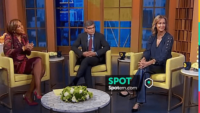 Ramy Brook Bella Croc Embossed Faux Leather Wide Leg Pants worn by Lara ...