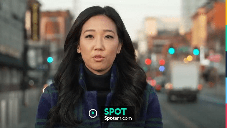 NVLT Checkered Collared Cardigan Coat worn by Kathy Park as seen in ...